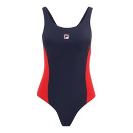 Fila Active Swimsuit 'Saturnia' female size M Dark blue / Fire red / White