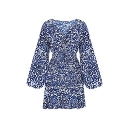 Ebeeza Kleid Damen Gr&ouml;&szlig;e 38 blau / dunkelblau / wei&szlig; Winterkleid