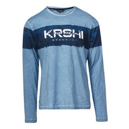 Koroshi Shirt Damen Gr&ouml;&szlig;e L navy / hellblau / wei&szlig;