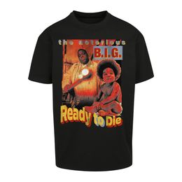Mister Tee T-Shirt 'Biggie Ready To Die' Herren Gr&ouml;&szlig;e S taubenblau / braun / gelb / rot / schwarz