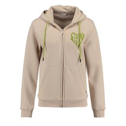 Key Largo Sweatjacke ' SWEET APPLE ' Damen Gr&ouml;&szlig;e L beige / gr&uuml;n