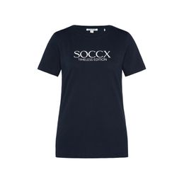 SOCCX T-Shirt Damen Gr&ouml;&szlig;e XXL nachtblau / wei&szlig;