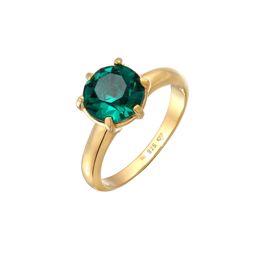 Elli Ring Damen Gr&ouml;&szlig;e 54 gold / smaragd