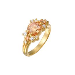 Elli Premium Ring Damen Gr&ouml;&szlig;e 56 gold / orange / wei&szlig;