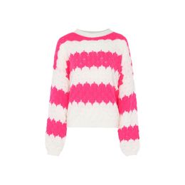 Ebeeza Pullover Damen Gr&ouml;&szlig;e XL/XXL pink / wollwei&szlig;