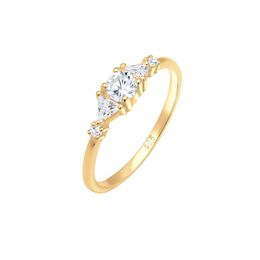 Elli Premium Ring Damen Gr&ouml;&szlig;e 56 gold / transparent