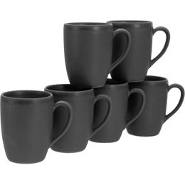 Creatable Becher "Soft Touch Black", 300ml, 6 Stk., schwarz, Trinkgef&auml;&szlig;e, 300 ml, 6-teilig