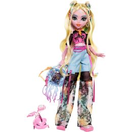 MONSTERHIGH Kinder Anziehpuppe "Lagoona Blue mit Haustier Neptuna", bunt, Kunststoff, Stoff, Puppen
