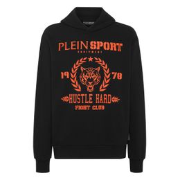 Plein Sport Jungen Sweatshirt "Hoodie"0220, schwarz, orange, Gr. L, Obermaterial: 88% Baumwolle, 12% Polyester, Sweatshirts
