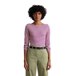 Marc O'Polo MARC O'POLO Damen Langarmshirtmulti, fresh berry, Gr. XL, Single Jersey, Obermaterial: 100% Baumwolle, Shirts, im sch&ouml;nen Streifenmuster