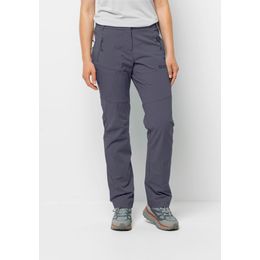 Jack Wolfskin Damen Softshellhose "GLASTAL PANTS W"dolphin, Gr. 34, OBERSTOFF 94% POLYAMID, 6% ELASTHAN LINING 100% POLYESTER, Hosen