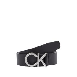Calvin Klein Damen Lederg&uuml;rtel "CK BUCKLE BELT 35MM", schwarz, Gr. 85, unifarben, Leder, G&uuml;rtel