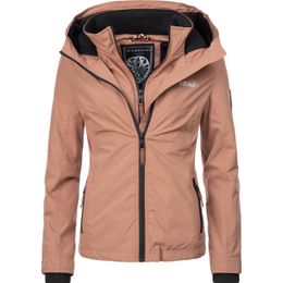Marikoo Damen Outdoorjacke "Erdbeere", braun, Gr. XS, clean, Oberstoff: 100% Polyester; Futter: 100% Polyester; Wattierung: 100% Polyester;
