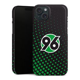 DeinDesign iPhone 15 Plus Handy Premium Case Smartphone Handyh&uuml;lle Schutzh&uuml;lle gl&auml;nzend Logo Hannover 96 Muster Premium Case