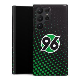 DeinDesign Galaxy S23 Ultra Handy Premium Case Smartphone Handyh&uuml;lle Schutzh&uuml;lle gl&auml;nzend Logo Hannover 96 Muster Premium Case