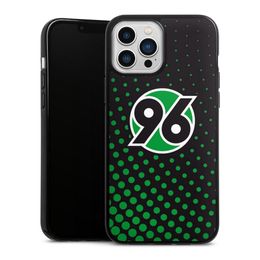 DeinDesign iPhone 13 Pro Max Handy Silikon H&uuml;lle Case schwarz Handyh&uuml;lle Logo Hannover 96 Muster