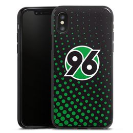 DeinDesign iPhone X Handy Silikon H&uuml;lle Case schwarz Handyh&uuml;lle Logo Hannover 96 Muster