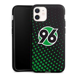 DeinDesign iPhone 12 mini Handy Silikon H&uuml;lle Case schwarz Handyh&uuml;lle Hannover 96 Logo Muster