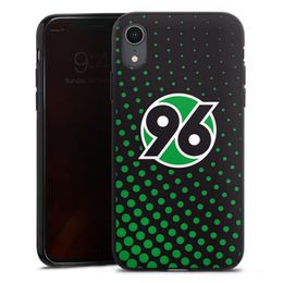 DeinDesign iPhone Xr Handy Silikon H&uuml;lle Case schwarz Handyh&uuml;lle Logo Hannover 96 Muster