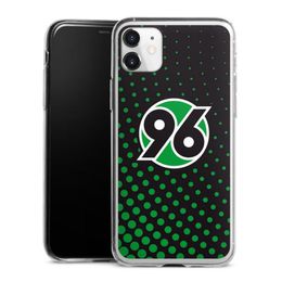 DeinDesign iPhone 11 Handy Slim Case Silikon Handyh&uuml;lle transparent H&uuml;lle extra d&uuml;nn Hannover 96 Logo Muster Silikon Slim Case