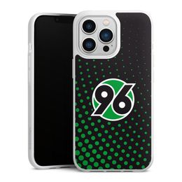 DeinDesign iPhone 13 Pro Handy Silikon H&uuml;lle Case wei&szlig; Handyh&uuml;lle Logo Hannover 96 Muster Silikon Case