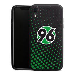 DeinDesign iPhone Xr Handy Premium Silikon H&uuml;lle Handyh&uuml;lle schwarz Case Logo Hannover 96 Muster Silikon Premium Case
