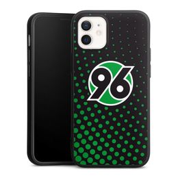 DeinDesign iPhone 12 mini Handy Premium Silikon H&uuml;lle Handyh&uuml;lle schwarz Case Hannover 96 Logo Muster Silikon Premium Case