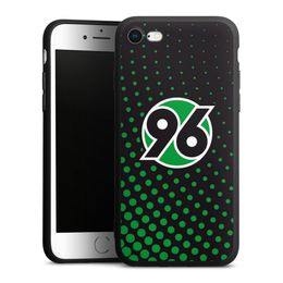 DeinDesign iPhone SE (2022) Handy Premium Silikon H&uuml;lle Handyh&uuml;lle schwarz Case Hannover 96 Logo Muster Silikon Premium Case