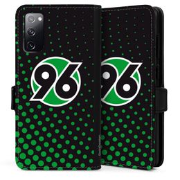 DeinDesign Galaxy S20 Handy Klapph&uuml;lle Handyh&uuml;lle aus Kunst Leder schwarz Flip Case Logo Hannover 96 Muster Sideflip mit Lasche