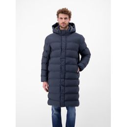 Wintermantel Lerros "Lerros Herren Stepp-Parka mit abnehmbarer Kapuze", Herren, Gr. M, blau night, 100% Polyester, M&auml;ntel Wintermantel, Keine Angabe