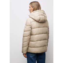 Street One Damen Steppjackesmooth champagne, Gr. 44, unifarben, Stoff, Obermaterial: 100% Polyester. Futter: 100% Polyester, Jacken, mit Kapuze