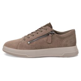Ecco Damen Sneaker "Move W", Gr. 38, beige, Veloursleder, Basic, Schuhe, Freizeitschuh, Schn&uuml;rschuh, Halbschuh mit seitlichem Rei&szlig;verschluss