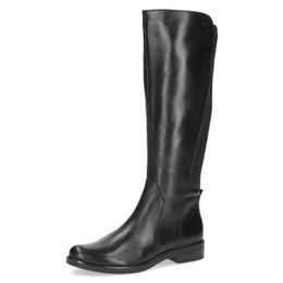 Caprice Damen Stiefel, Gr. 42, schwarz, Leder, Lederimitat, unifarben, Basic, Schuhe, Blockabsatz, Langsch&auml;fter, Businessstiefel in bequemer Weite