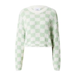 florence by mills exclusive for ABOUT YOU Pullover 'Peace & Quite' Damen Gr&ouml;&szlig;e XXL gr&uuml;n / wei&szlig;