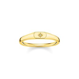 Thomas Sabo Ring Damen Gr&ouml;&szlig;e 58 gold / wei&szlig;
