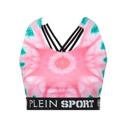 Plein Sport Sporttop 'Optical Flower' Damen Gr&ouml;&szlig;e 4XL aqua / rosa / schwarz / offwhite