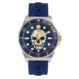 Philipp Plein Watches Analoguhr 'THE $KULL DIVER' Herren Gr&ouml;&szlig;e One Size blau / gold