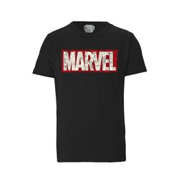logoshirt T-Shirt 'Marvel Comic Block Logo' Herren Gr&ouml;&szlig;e XS schwarz