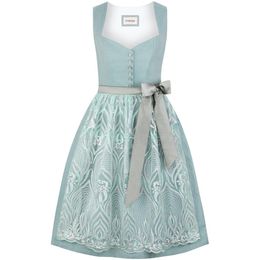 Stockerpoint Dirndl Damen Gr&ouml;&szlig;e 32 t&uuml;rkis / grau