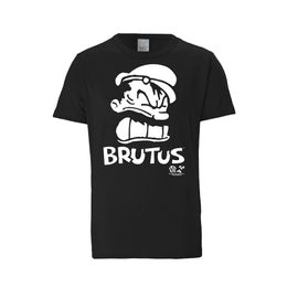 logoshirt Shirt 'Popeye - Bluto Portrait' female Black size S