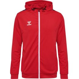 Hummel Athletic Zip-Up Hoodie 'Authentic' male Red size XL
