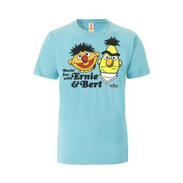 logoshirt Shirt 'Sesamstrasse - Ernie & Bert | Havin' Fun' male Blue size L