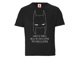 logoshirt T-Shirt 'DC Comics - Batman, Always Be Yourself' Jungen Gr&ouml;&szlig;e 140 schwarz / wei&szlig;