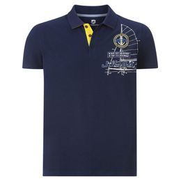 Jan Vanderstorm Poloshirt 'Nicco' Herren Gr&ouml;&szlig;e 4XL navy / opal / gelb / wei&szlig;