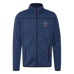 FQ1924 Fleecejacke 'Bikker' Herren Gr&ouml;&szlig;e XL navy / blutrot / wei&szlig;