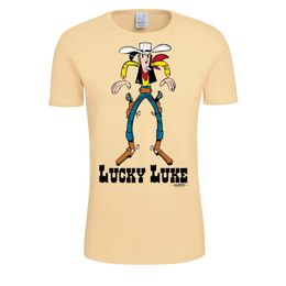 logoshirt Shirt 'Lucky Luke' Herren Gr&ouml;&szlig;e XS beige / mischfarben
