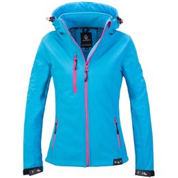 Rock Creek Outdoorjacke Damen Gr&ouml;&szlig;e XXL neonblau / pink / schwarz