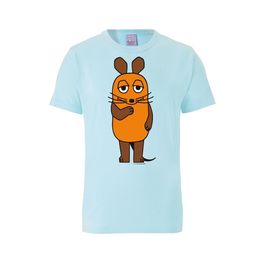 logoshirt T-Shirt 'Die Sendung mit der Maus' Damen Gr&ouml;&szlig;e 4XL hellblau / mischfarben
