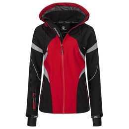 Rock Creek Outdoorjacke Damen Gr&ouml;&szlig;e 4XL grau / rot / schwarz