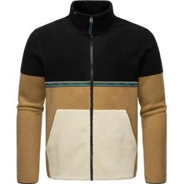 Ragwear Fleecejacke 'Lonndy' Herren Gr&ouml;&szlig;e XL camel / hellbeige / schwarz